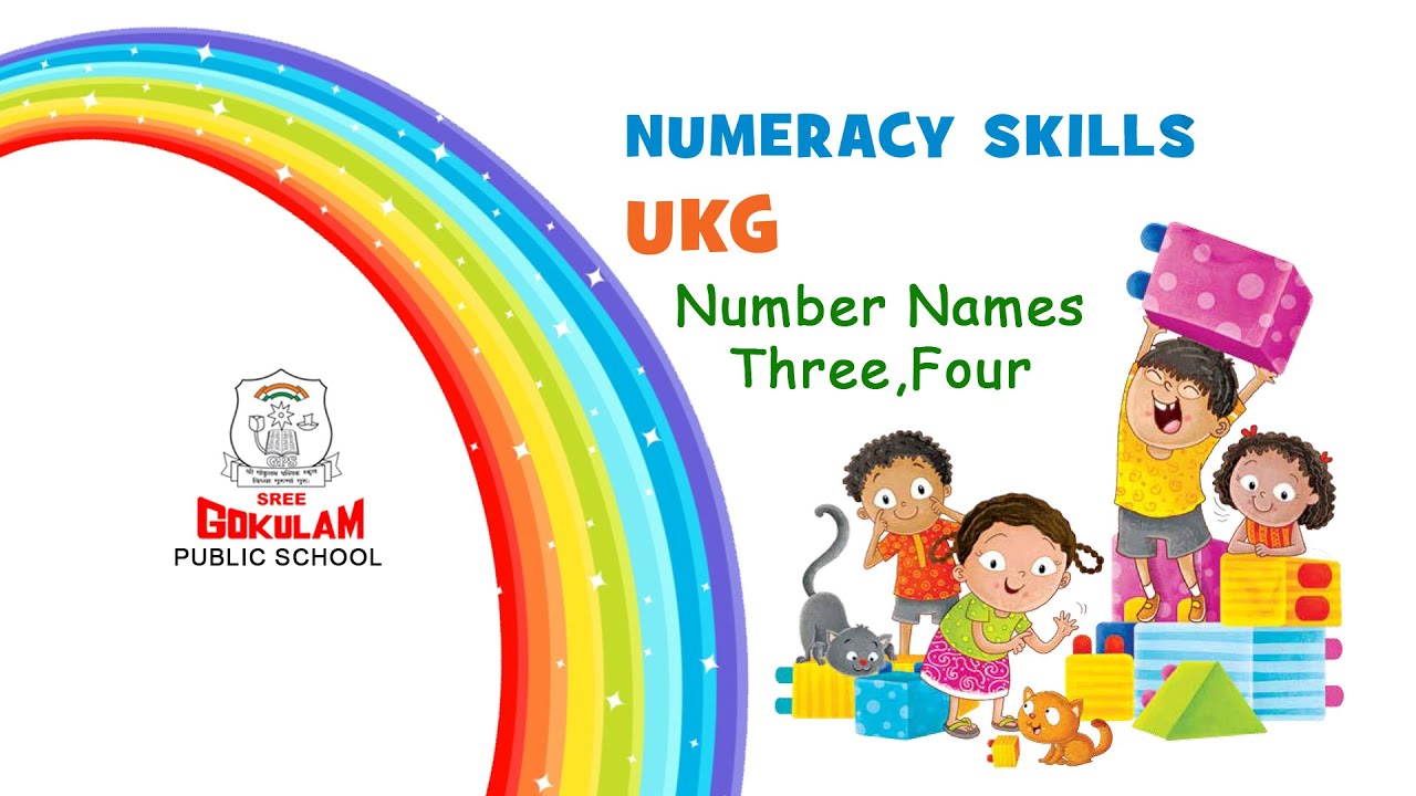 Maths Number Names Three, Four - YouTube