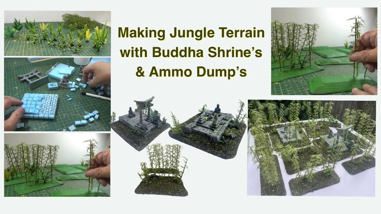 Making Jungle Terrain for Chindits with Buddha Shrines & Ammo Dumps ...