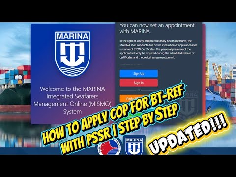 A step-by-step guide to applying for BT-PSSR COP from Marina Mismo