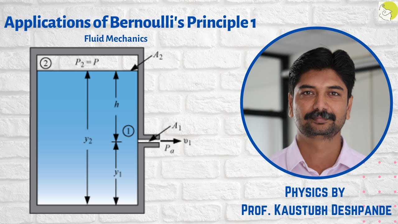 Fluid Mechanics | Applications of Bernoulli's Principle 1 - YouTube