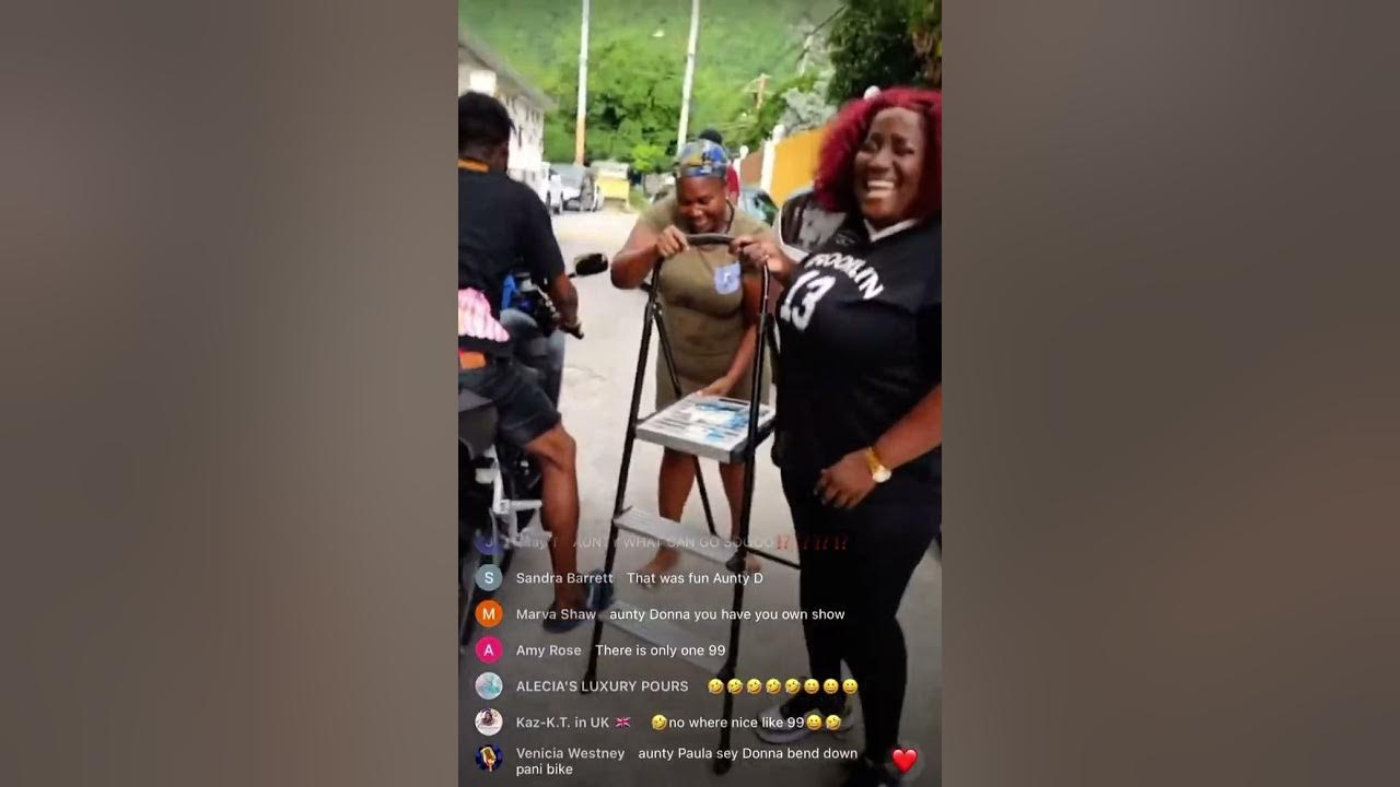 PUPA JEZUS 😱 THEN WHY AUNTY USE LADDER FI RIDE PON DI BIKE BACK 🤣🤣 #auntydonna #planka # ...