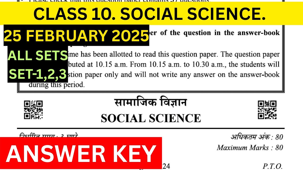 Class 10 social science answer key 2025 | Social studies answer key ...