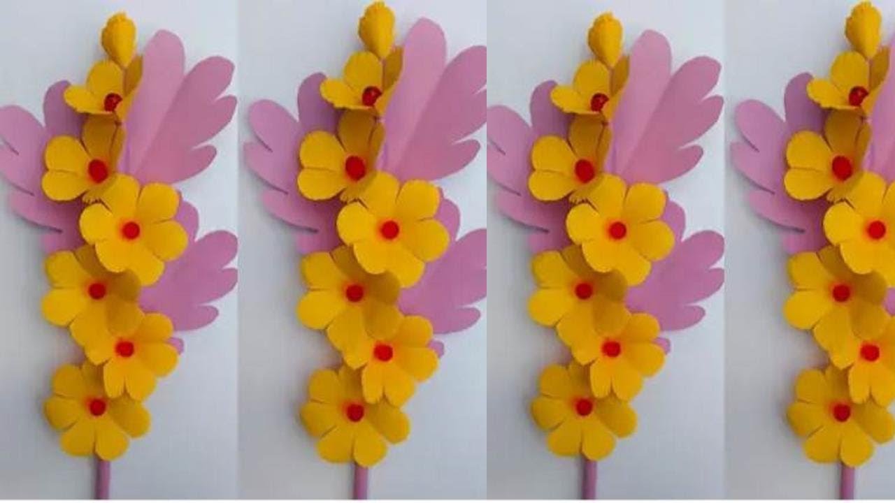 Easy Paper Flowers kagojer ful ful banano । Paper Craft - YouTube