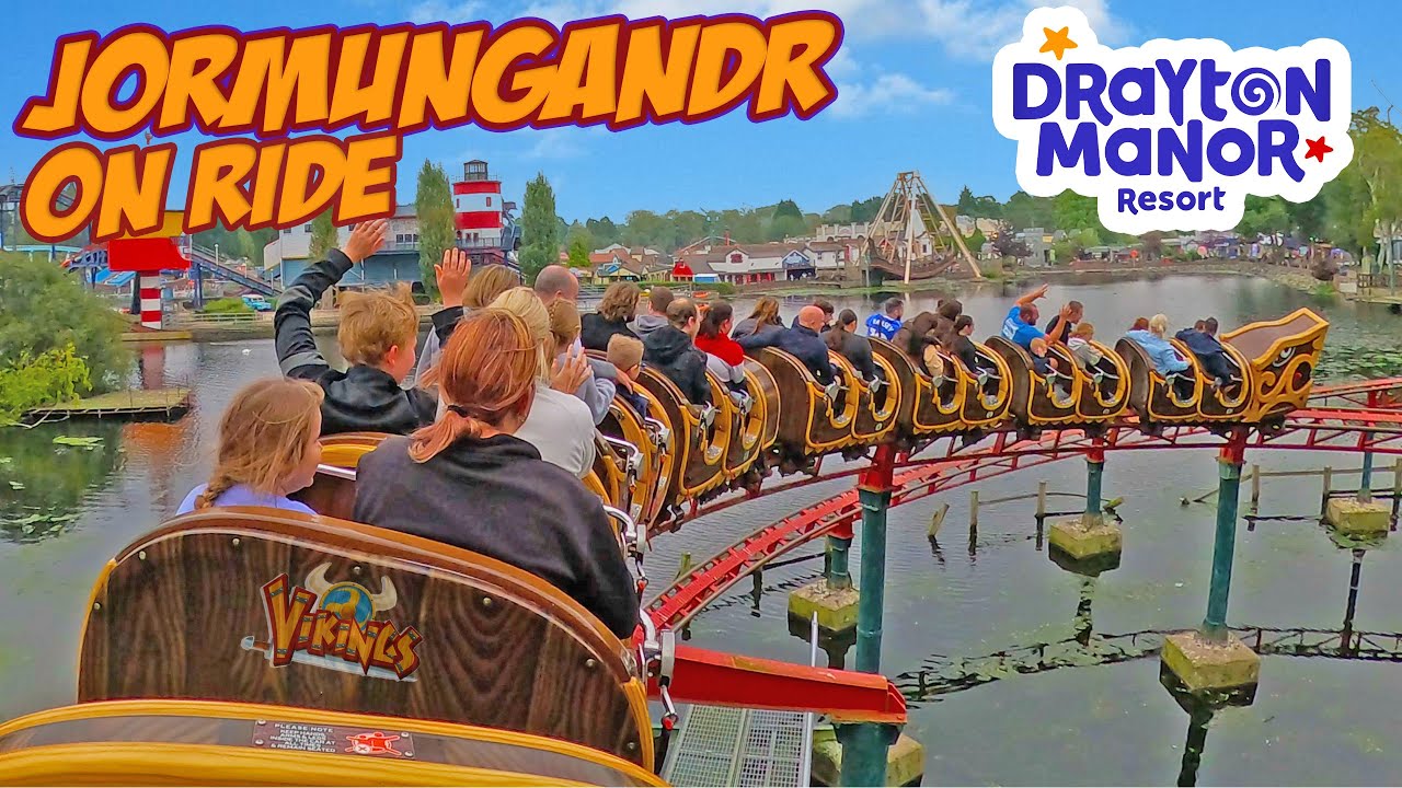 Jormungandr Coaster in Vikings at Drayton Manor (Sept 2023) [4K] - YouTube