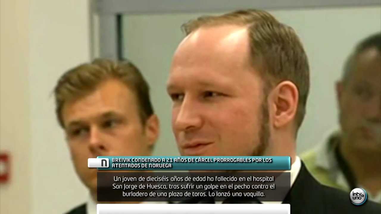 ANDERS BREIVIK CONDENADO A 21 AÑOS POR LA MATANZA EN LA ISLA DE UTOYA ...