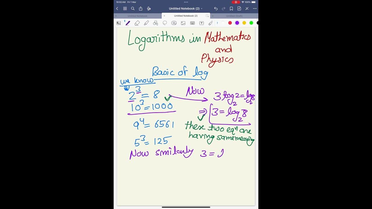 Basics of Logarithms in Physics and Mathematics | logarithm ...