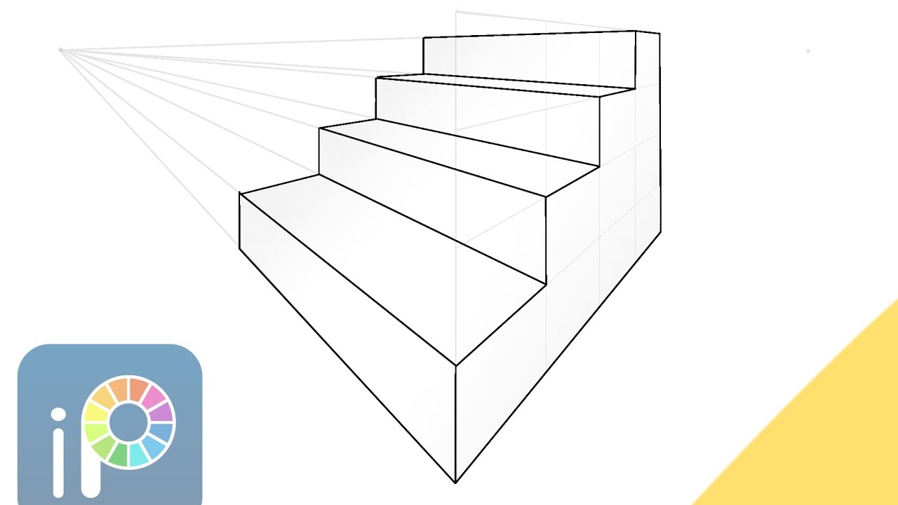 How to draw Stairs using Two Perspective Point | Ibis Paint X ...