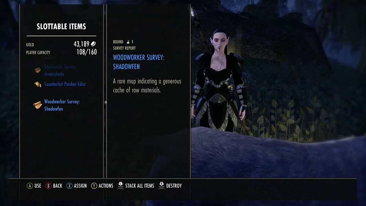 ESO Shadowfen Woodworking Survey - YouTube