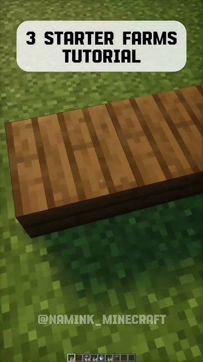 The BEST 3 Starter Farms for Minecraft Beginners! #shorts #minecraft # ...