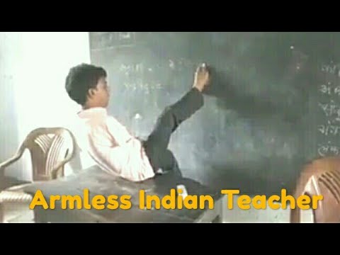 Armless Indian Teacher - YouTube