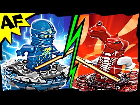 NRG JAY vs FANGDAM Lego Ninjago Spinjitzu Battle & Stop Motion Set Review 9570 9571
