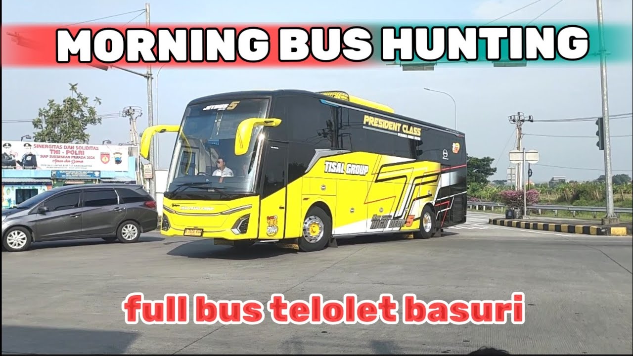 FULL BUS TELOLET BASURI🥳 hunting buses at the kebakramat solo tol exit ...