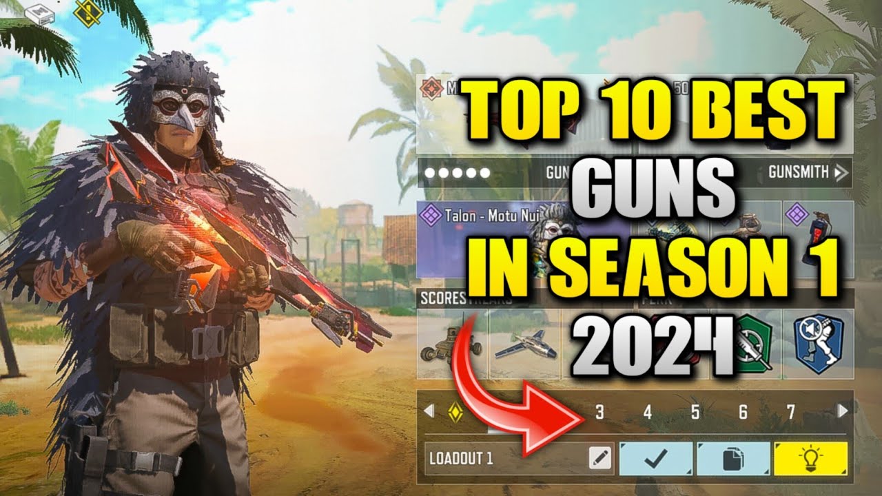 TOP 10 BEST GUNS/LOADOUT IN SEASON 1 2024 COD MOBILE - YouTube