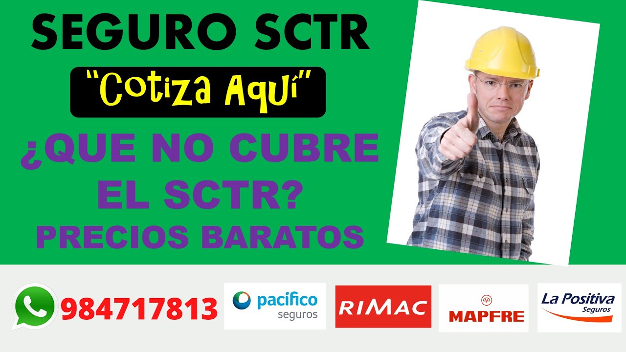 Que NO cubre el SCTR SEGURO COMPLEMENTARIO TRABAJO DE RIESGO🎄⭐ Cuanto ...