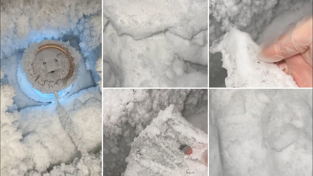 FREEZER FROST EATING / WHITE ICE EATING / SOFT ICE EATING / ASMR - YouTube