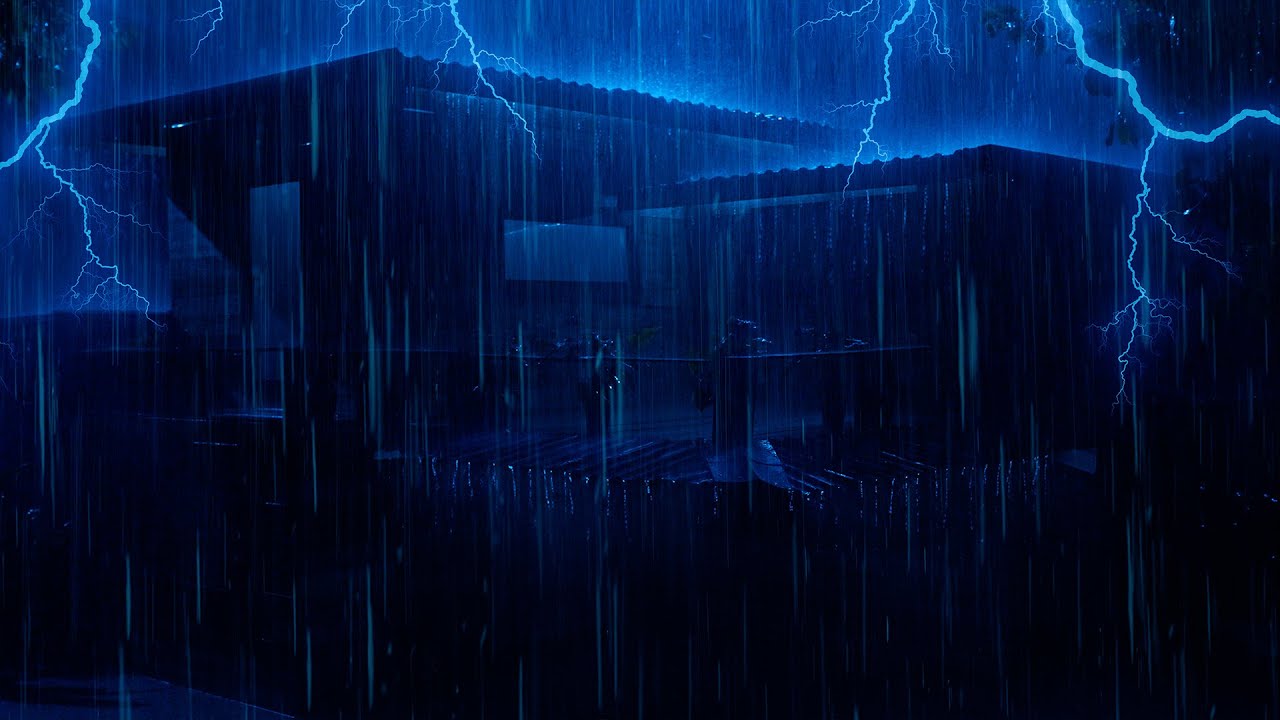 Windy Rain & Thunder : Heavy Rainstorm Sounds for Sleep, Relaxation ...