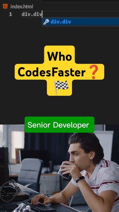 Junior Developer 🤡 VS Senior Developer 🤓: Who Codes Faster? 🏁💻 #web #webdevelopment #coding # ...