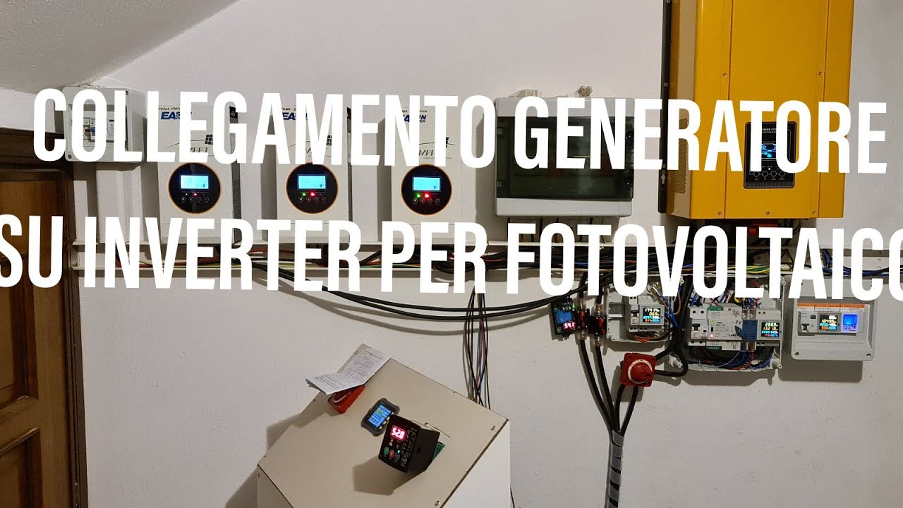 CONNECTING AN ELECTRIC GENERATOR TO A PHOTOVOLTAIC INVERTER - YouTube