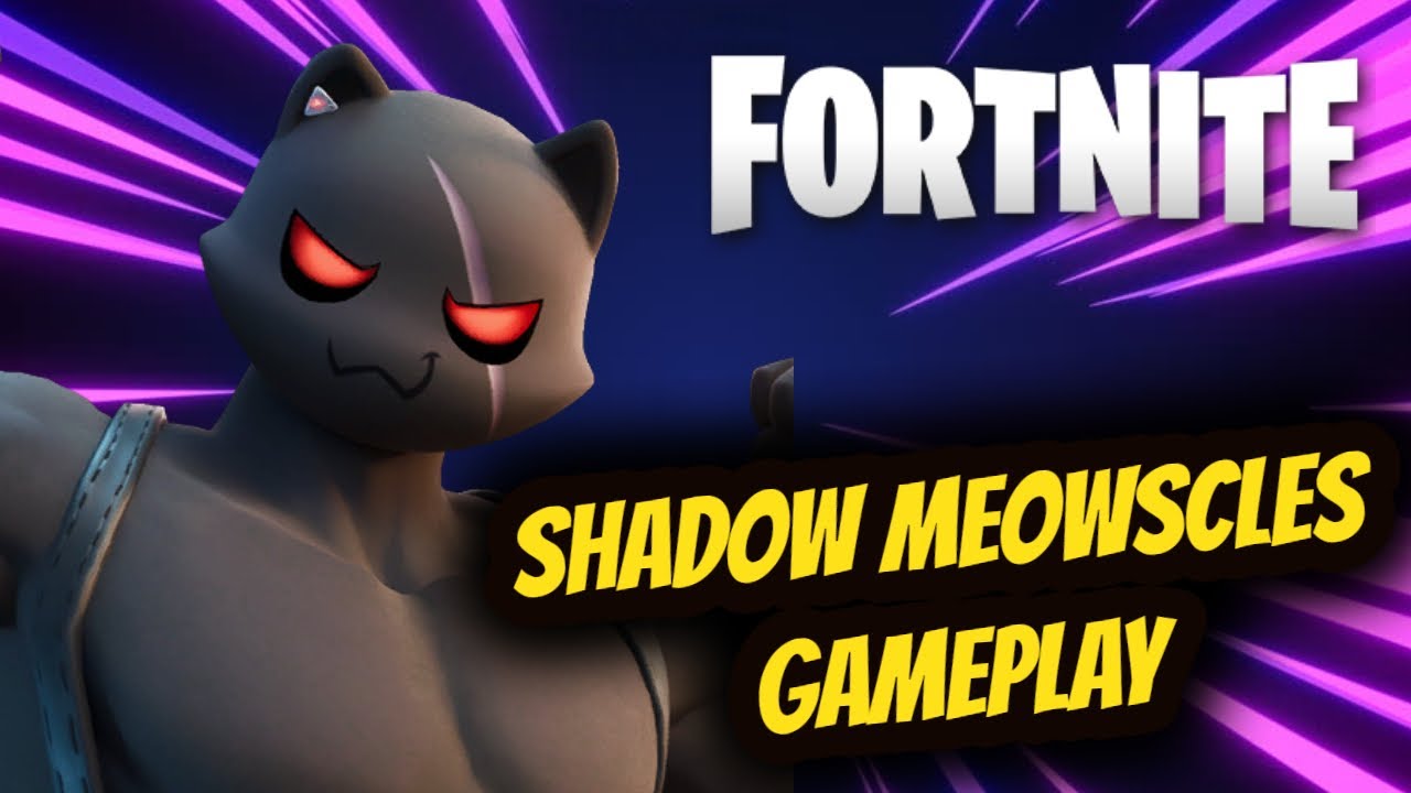SHADOW MEOWSCLES Skin Gameplay In Fortnite - YouTube