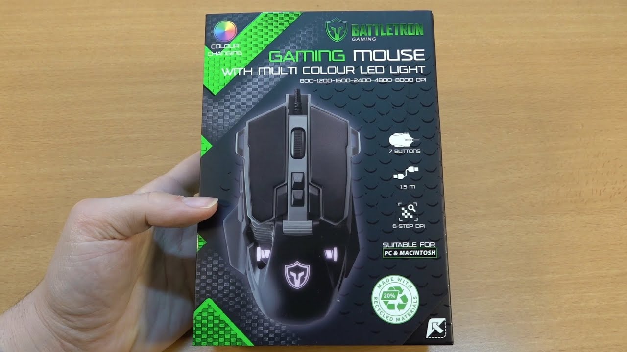 Beste Battletron Gaming Mouse? Multi Colour Led Light Editie ! - YouTube
