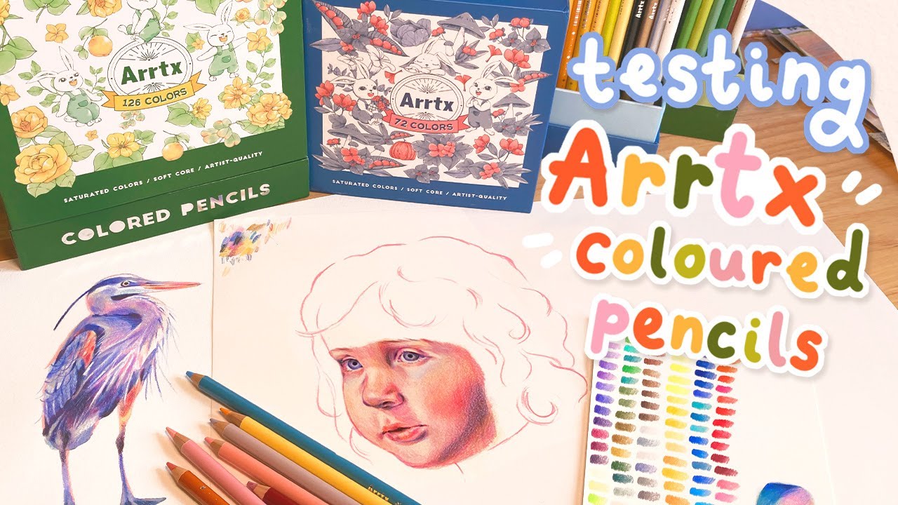 Testing out Arrtx Coloured pencils | First impressions! - YouTube
