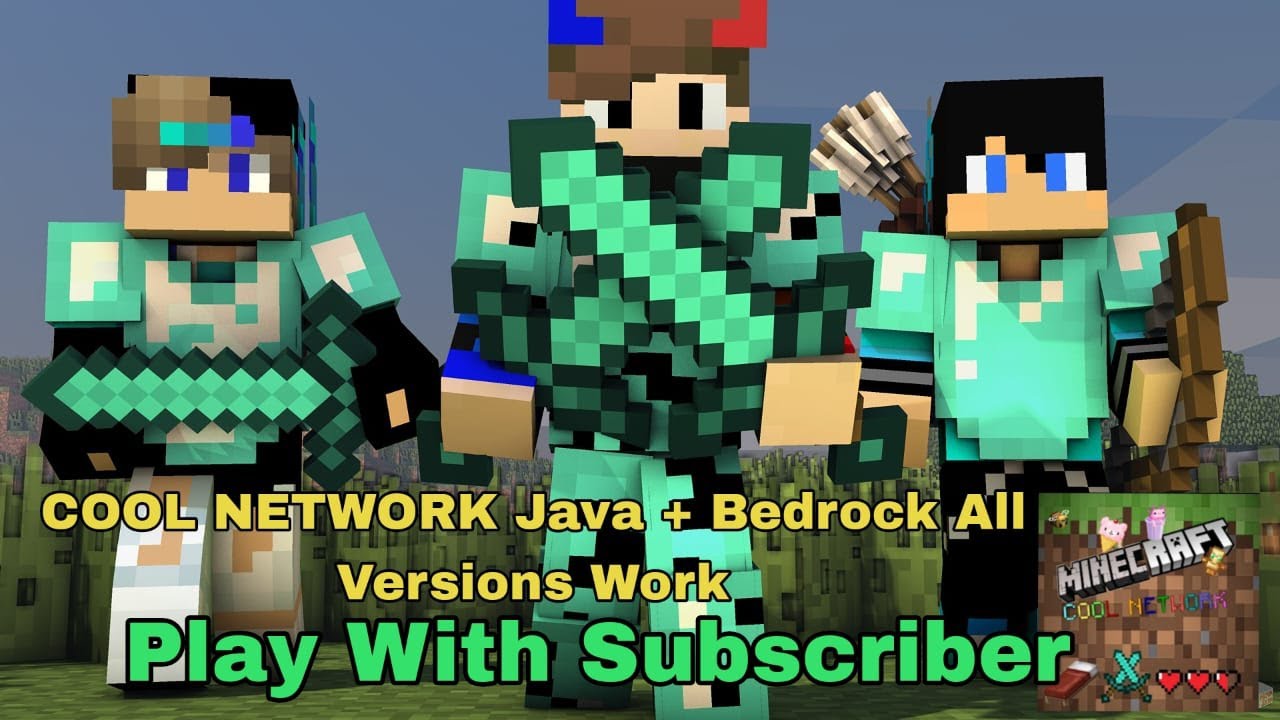 COOL NETWORK SMP+game Java+Bedrock pe all version java1.19 to 1.16 ip ...