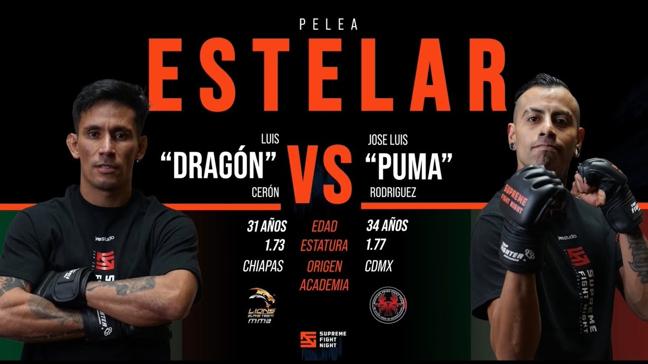 SUPREME FIGHT NIGHT - Professional Fight - Luis ´´DRAGÓN´´ Cerón vs ...
