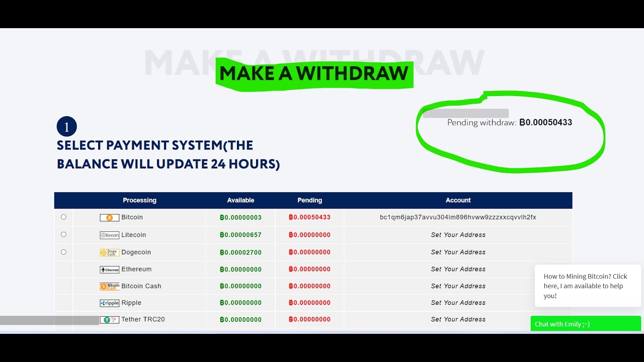 Mining One Bitcoin Withdrawal Proof An Easy Method For Making Money