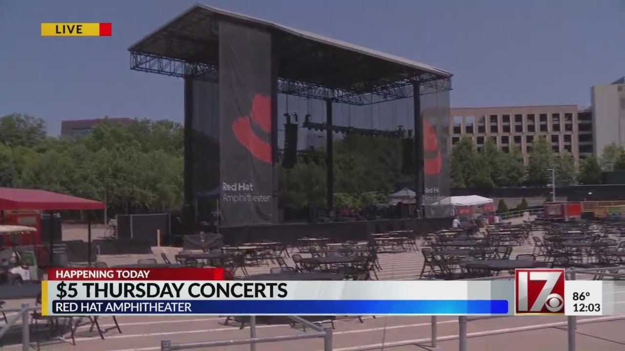 Concerts back at Red Hat Amphitheater in downtown Raleigh - YouTube