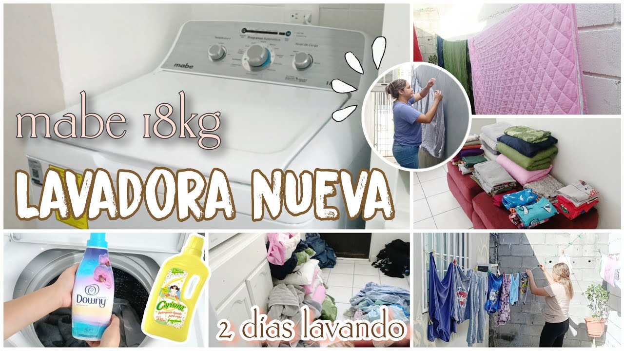 PROBANDO LA NUEVA LAVADORA MUCHA ROPA POR LAVAR #rutinadelavado - YouTube