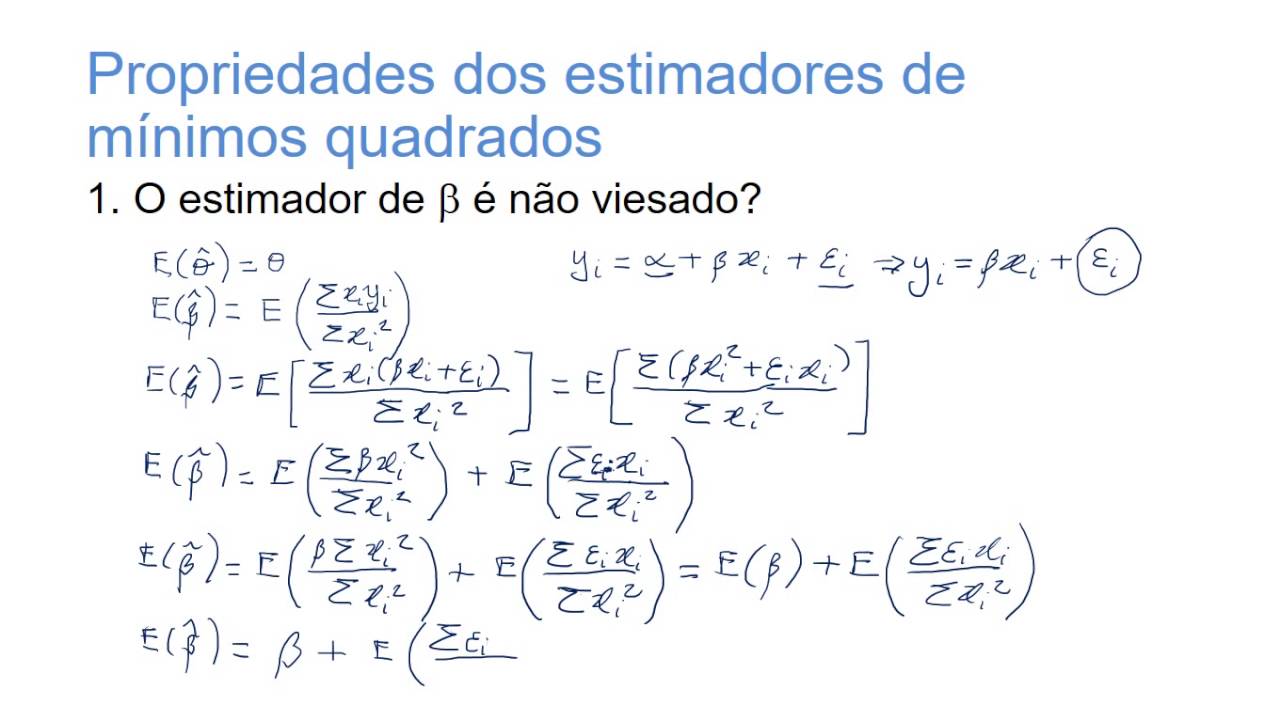 Propriedades estimadores - YouTube