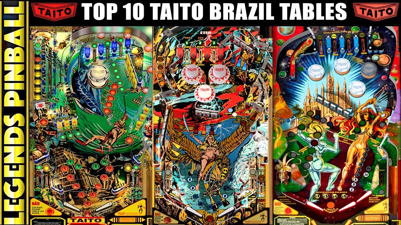 My Top Ten Taito of Brazil Pinball Machines (virtual only!) - YouTube
