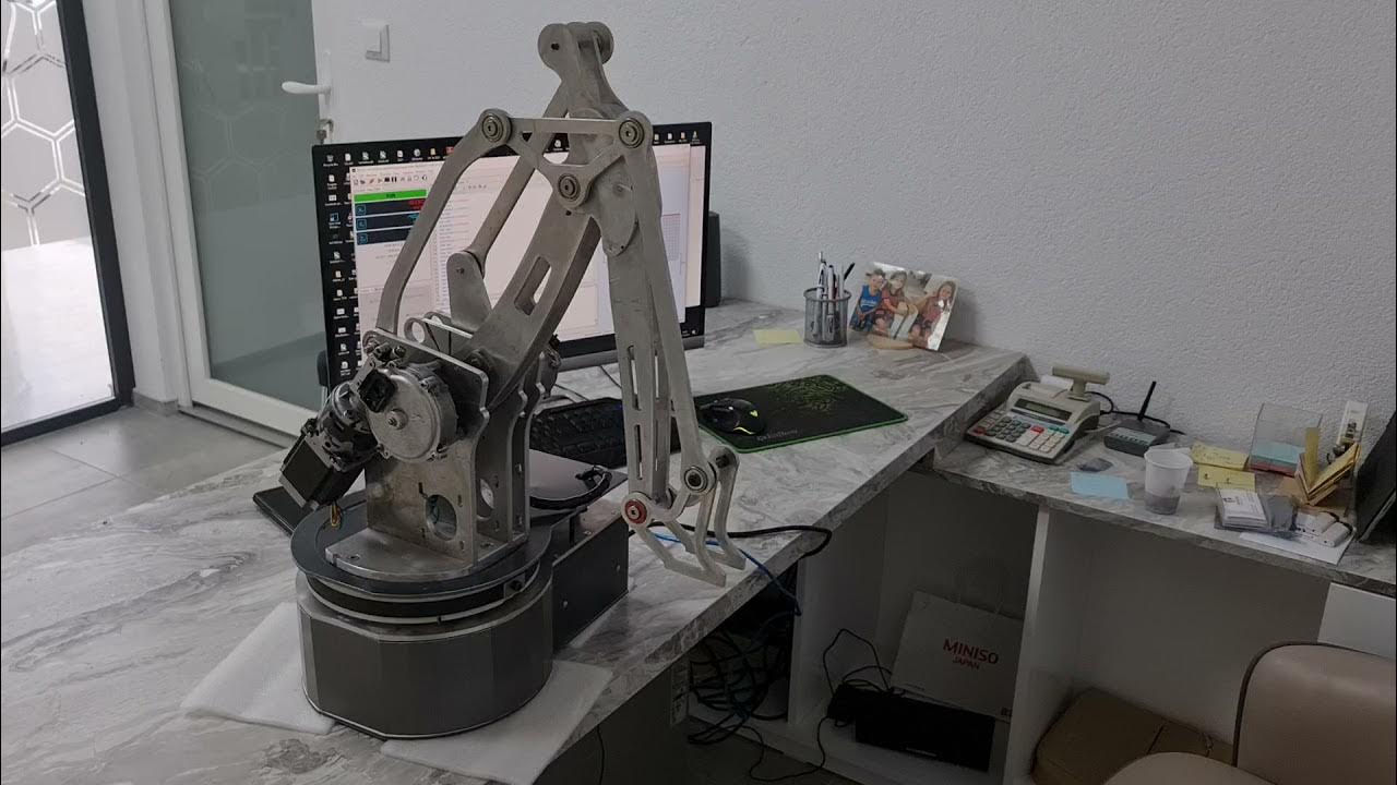Robot Arm Stepper Motor, Aluminium Arduino UNO , UGS Platform - YouTube