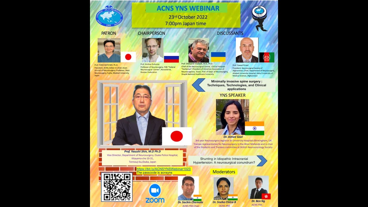 ACNS YNS Webinar - Oct 23 - Minimally Invasive Spine Surgery & IIH ...