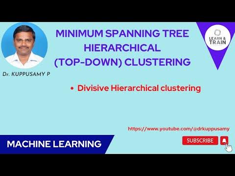 88 Minimum Spanning Tree Hierarchical (Top-Down) Clustering - YouTube
