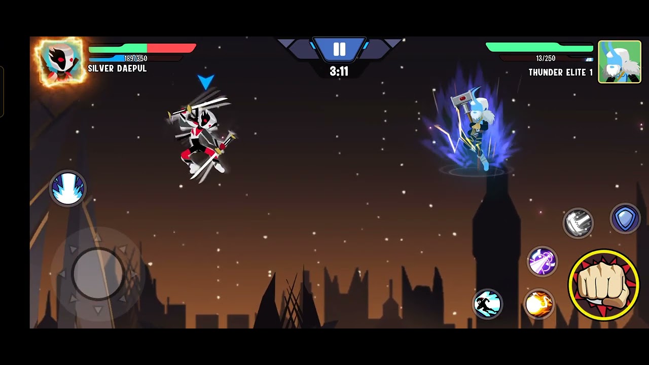 I play a stickman heroes fight of gods - YouTube