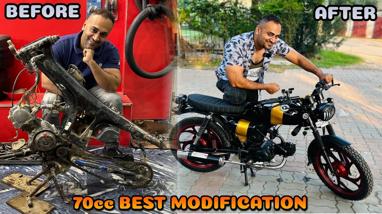 Scrape Motorcycle Convert Into Caferacer | Bike Modification ...