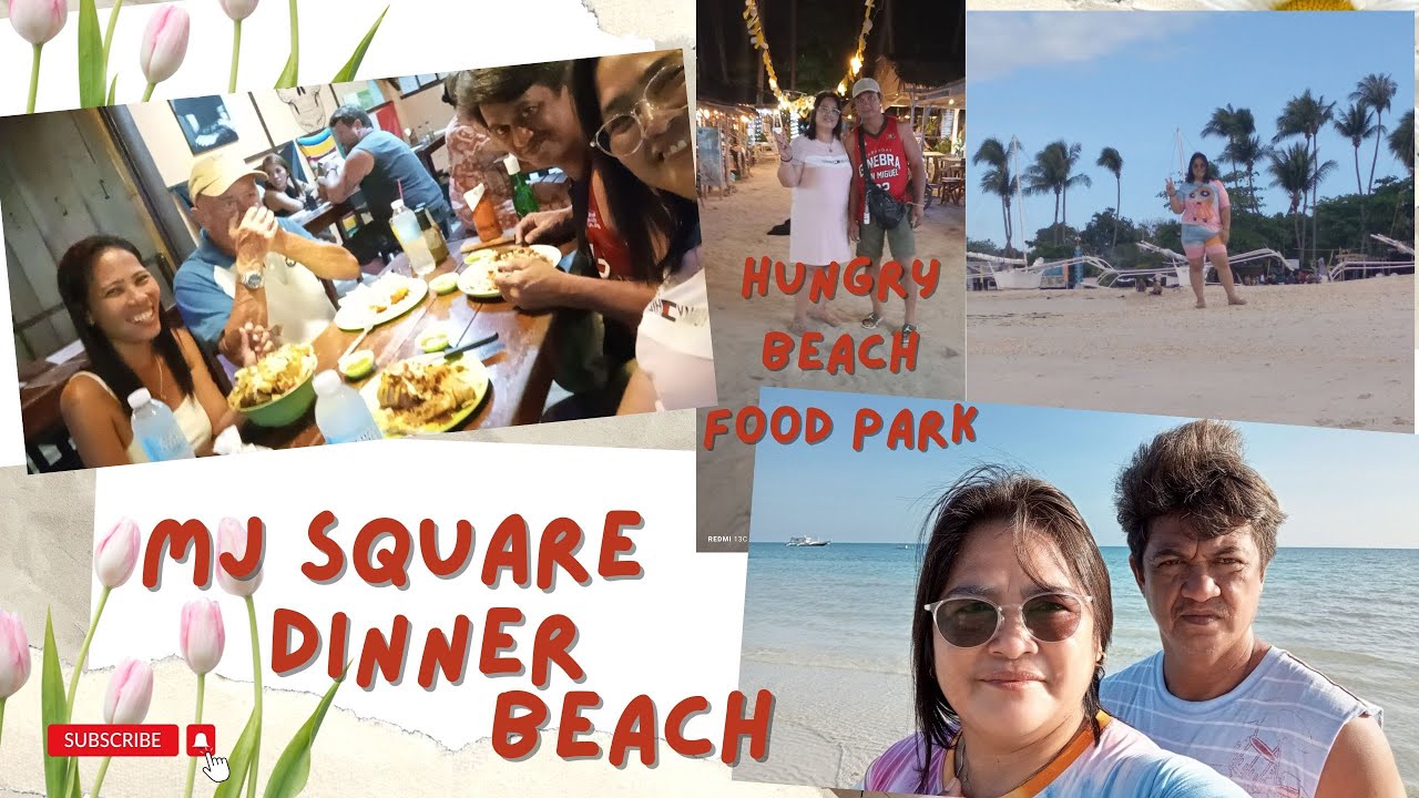 HUNGRY BEACH FOOD PARK BANTAYAN ISLAND 2024 + DINNER IN MJ SQUARE + SANDBAR WHITE SAND BEACH ...
