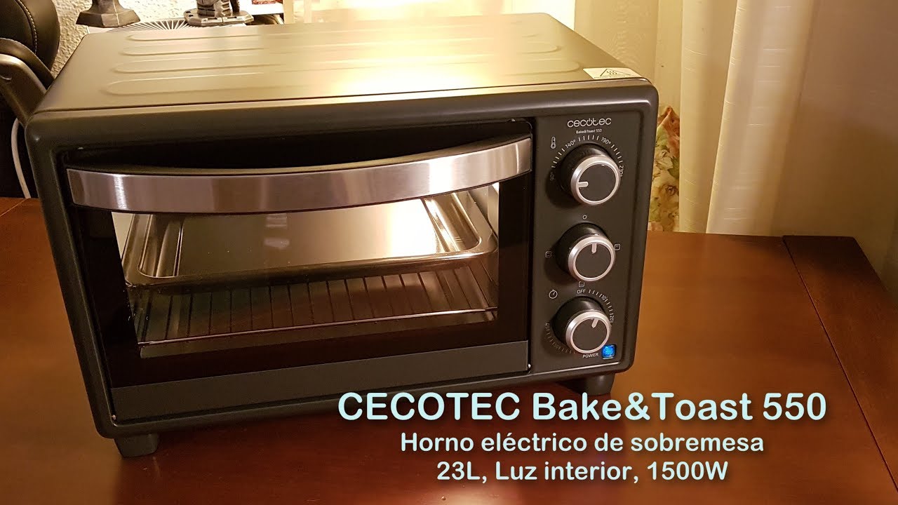 Horno CECOTEC Bake&Toast 550 - YouTube