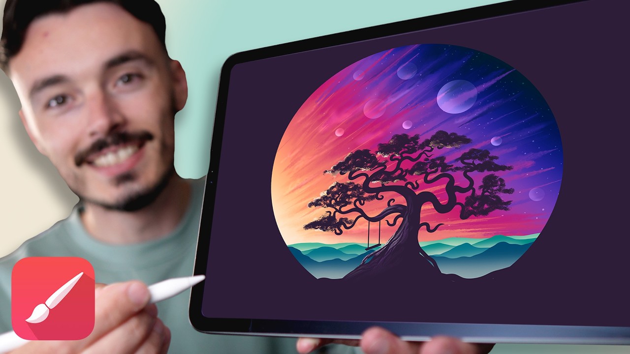 Curley Tree - Infinite Painter Tutorial #40 - YouTube