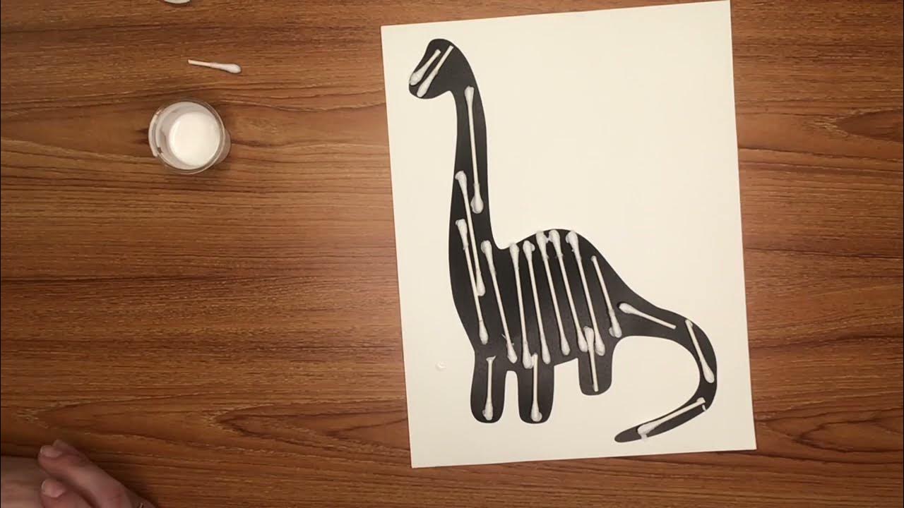 Cotton Swab Dinosaur StoryTime Craft - YouTube