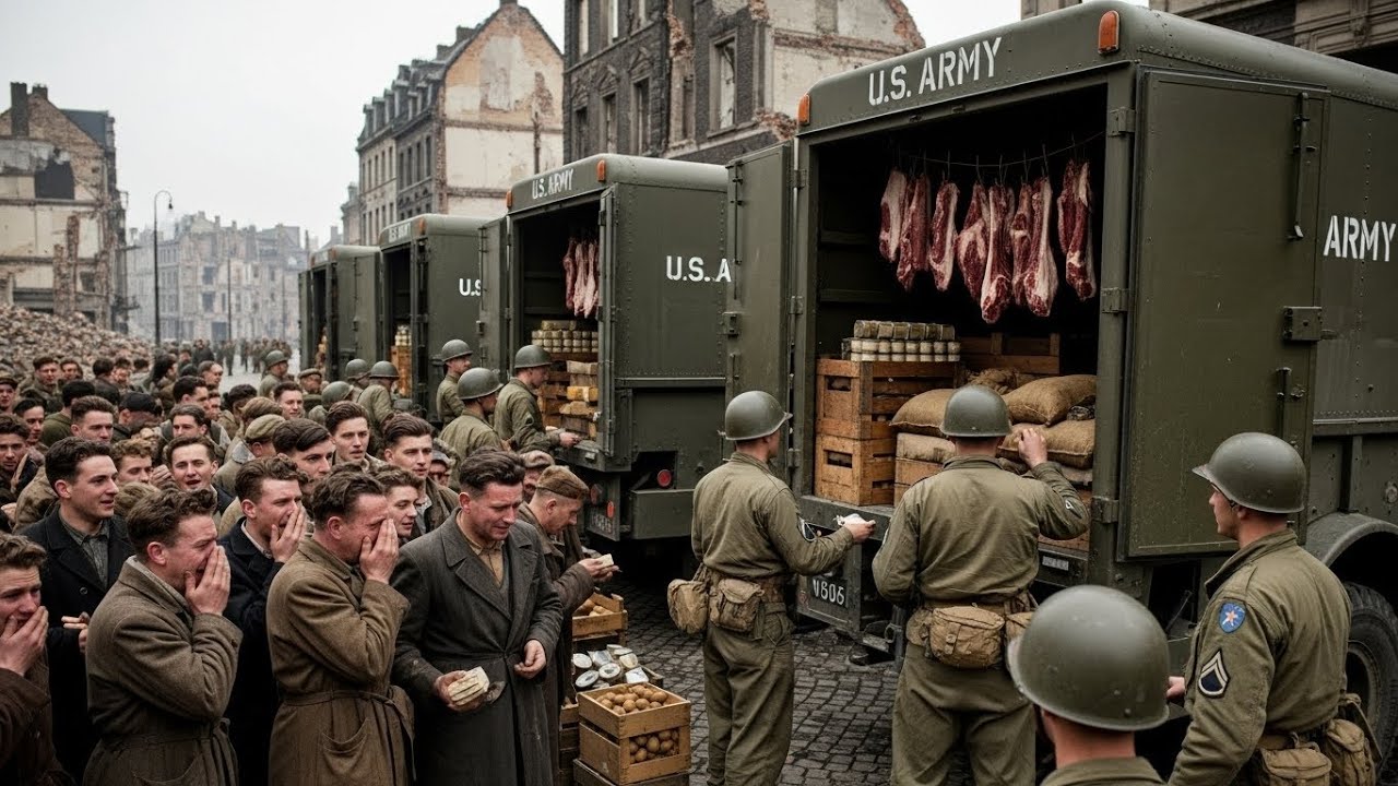German Civilians in Aachen Cried When Seeing Refrigerated Trucks Full ...