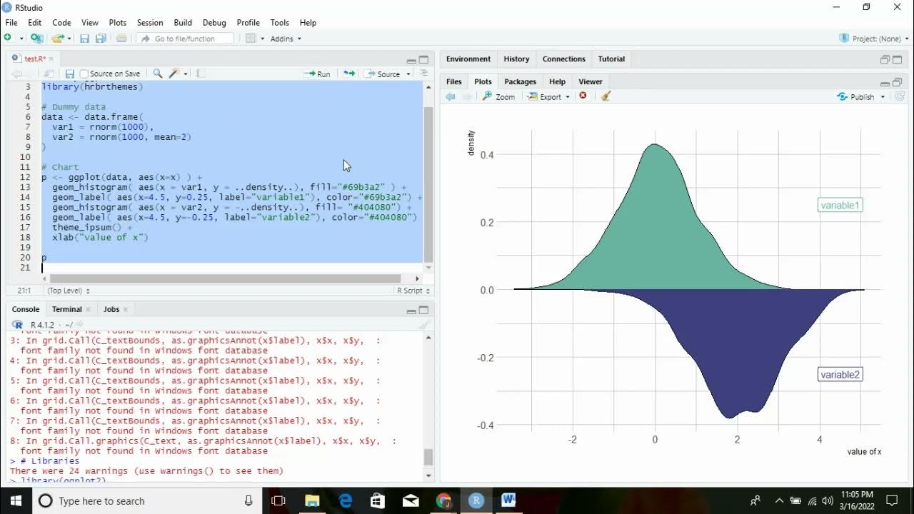 How to create density plot using ggplot2 in R Prgramming - YouTube