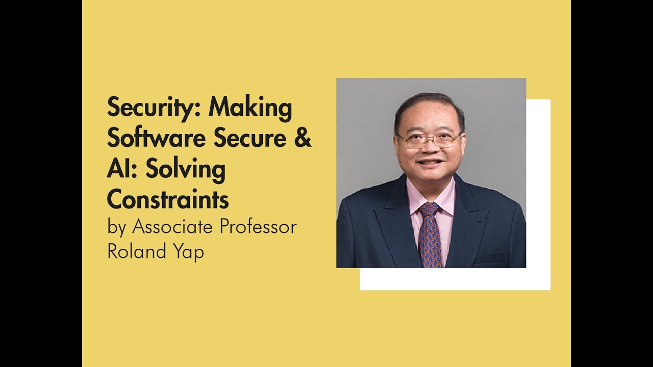 NUS PhD Academic Faculty Sharing - Associate Professor Roland Yap - YouTube
