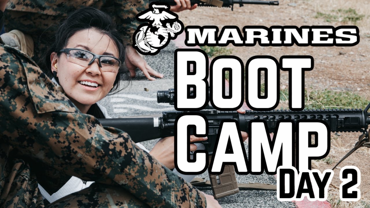 Marine Corps Bootcamp - Day 2 (Camp Pendleton) Rifle Shooting & "The ...