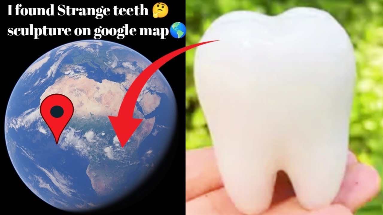 I found Strange Teeth sculpture on google map and google earth🌎#earth # ...