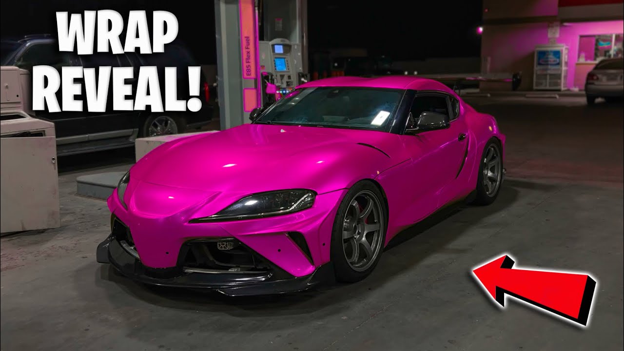 MY ONE OF A KIND TOYOTA SUPRA WRAP REVEAL!! - YouTube