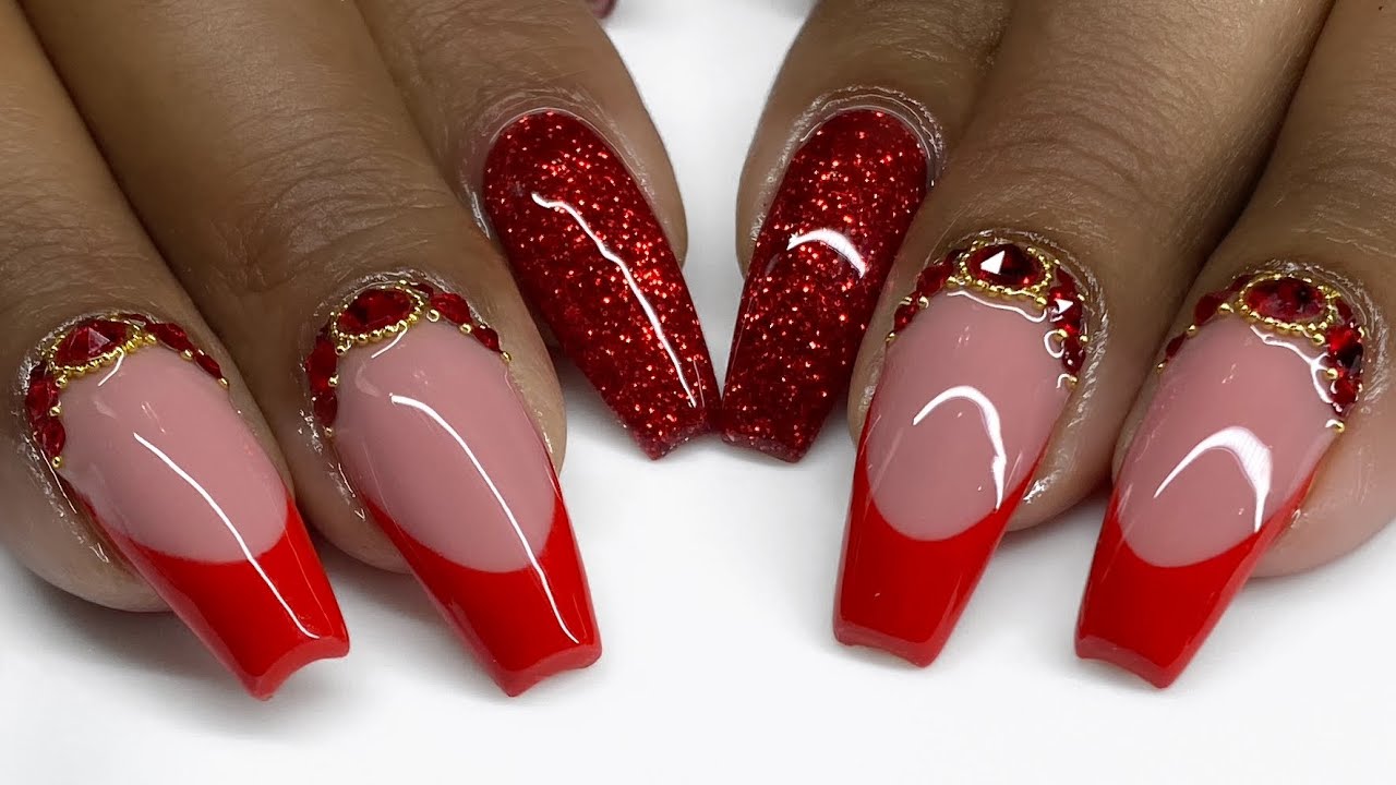 EASY Chinese New Year Nail Art Tutorial | Perfect Red French Nails ...