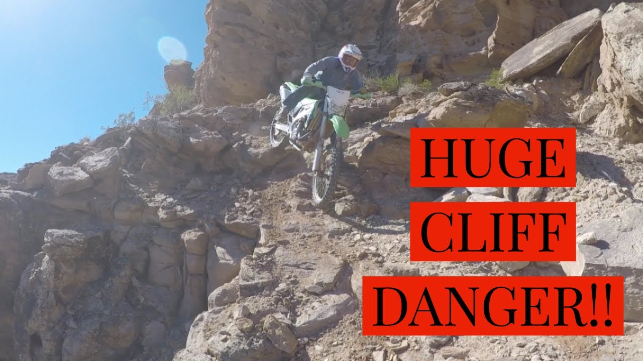 RIDING DIRTBIKES OFF A HUGE CLIFF!!! Technical Enduro Riding! - YouTube