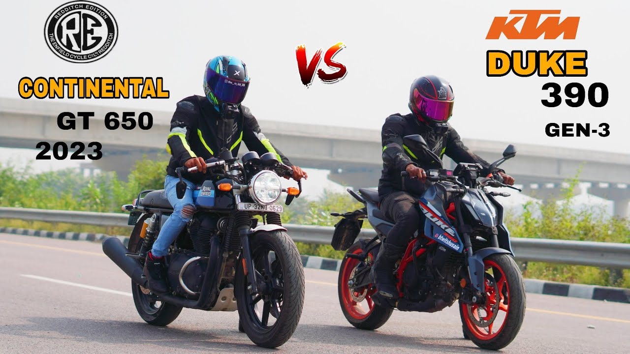 ktm duke 390 gen 3 vs royal enfield continental GT 650 2023 | top end ...